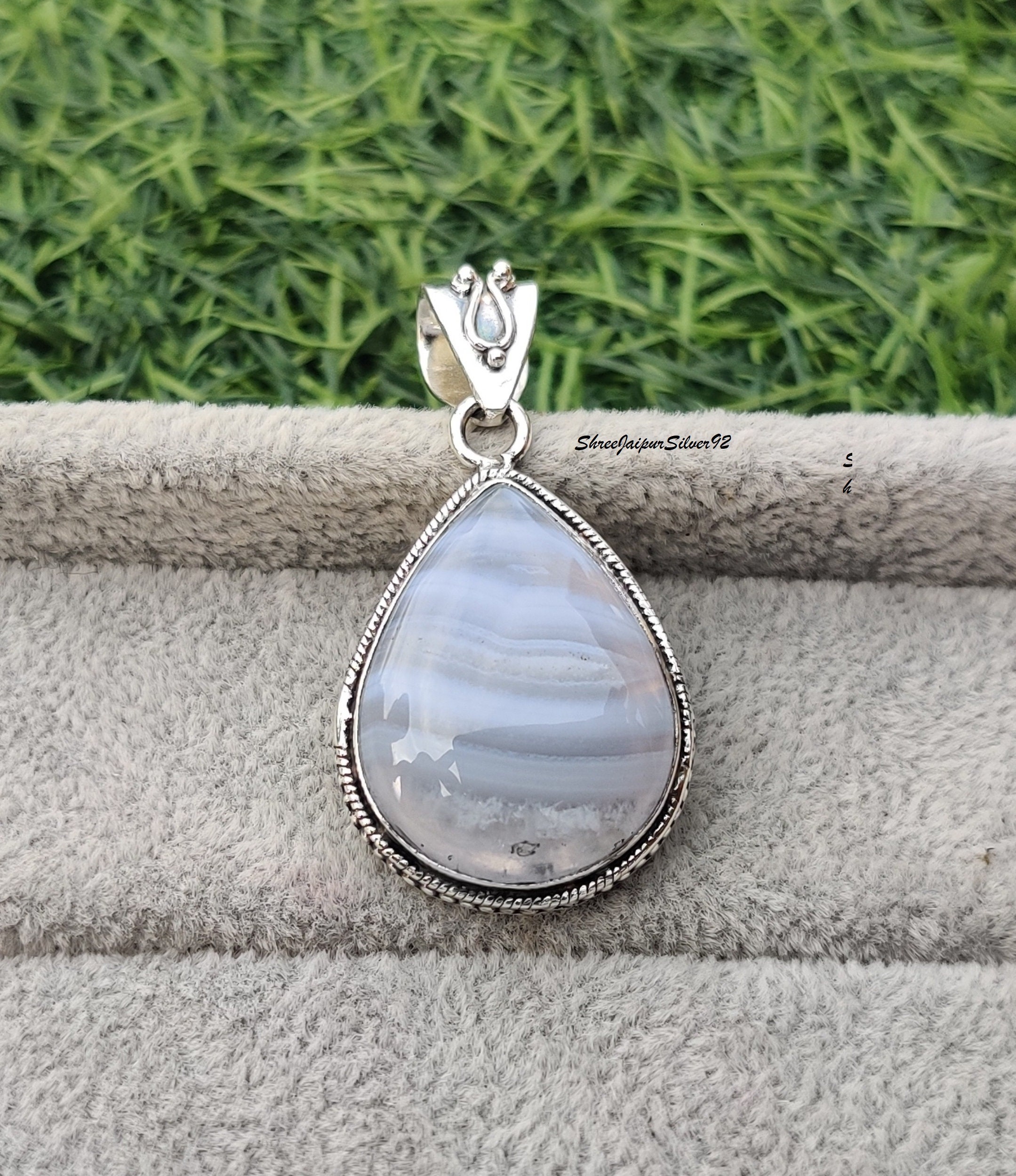 Blue Agate Pendulum Etsy UK