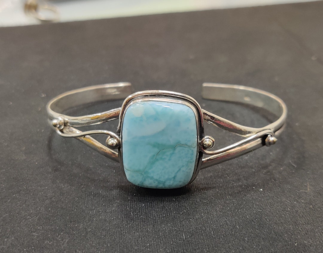 Larimar Bangle, Southwest Bangle, Cuff Bangle, Big Clustered Bangle ...