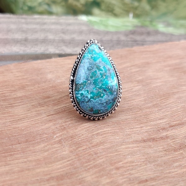 Chrysocolla Ring - Etsy