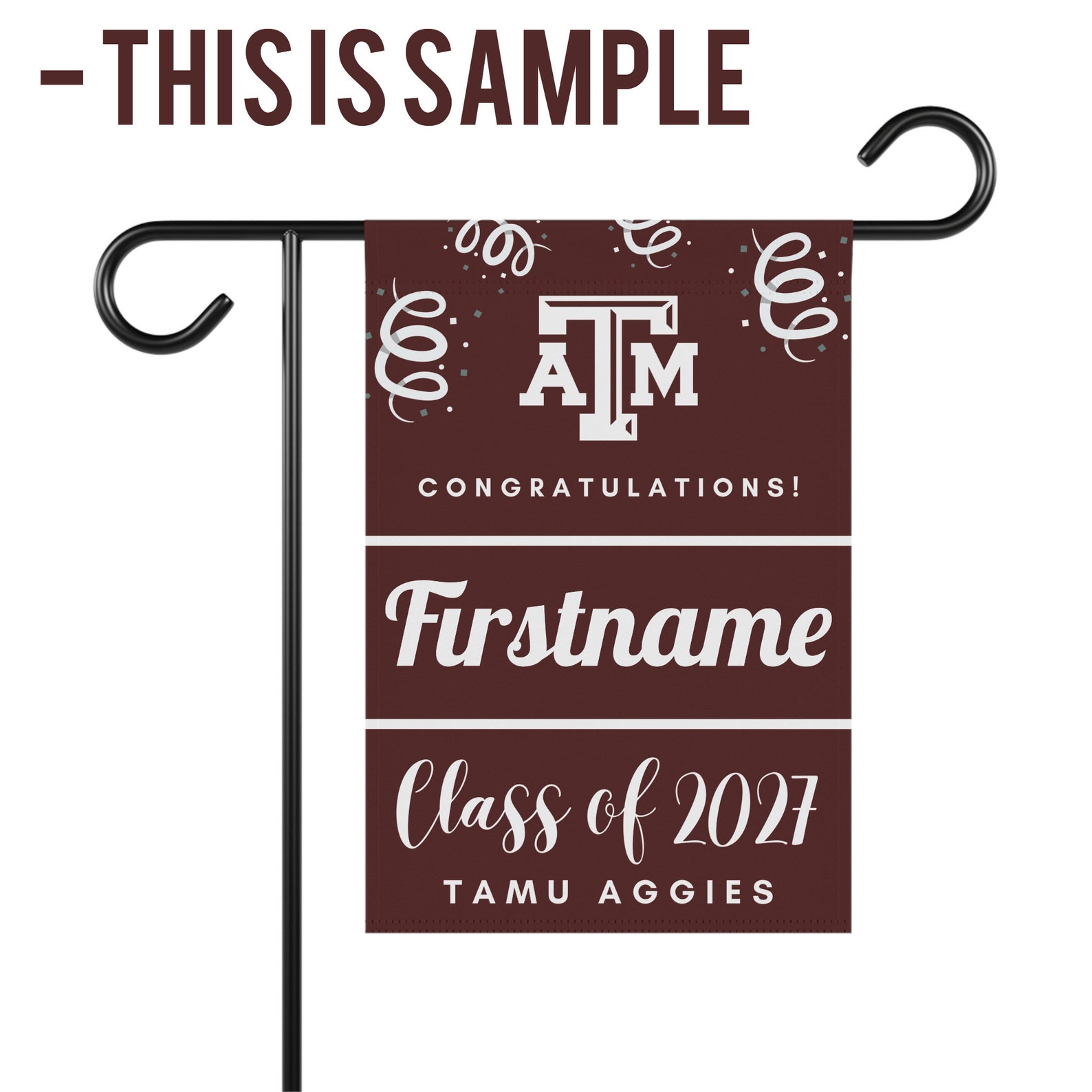 Custom College Bound Yard Flag, Custom College Sign, College Garden ...