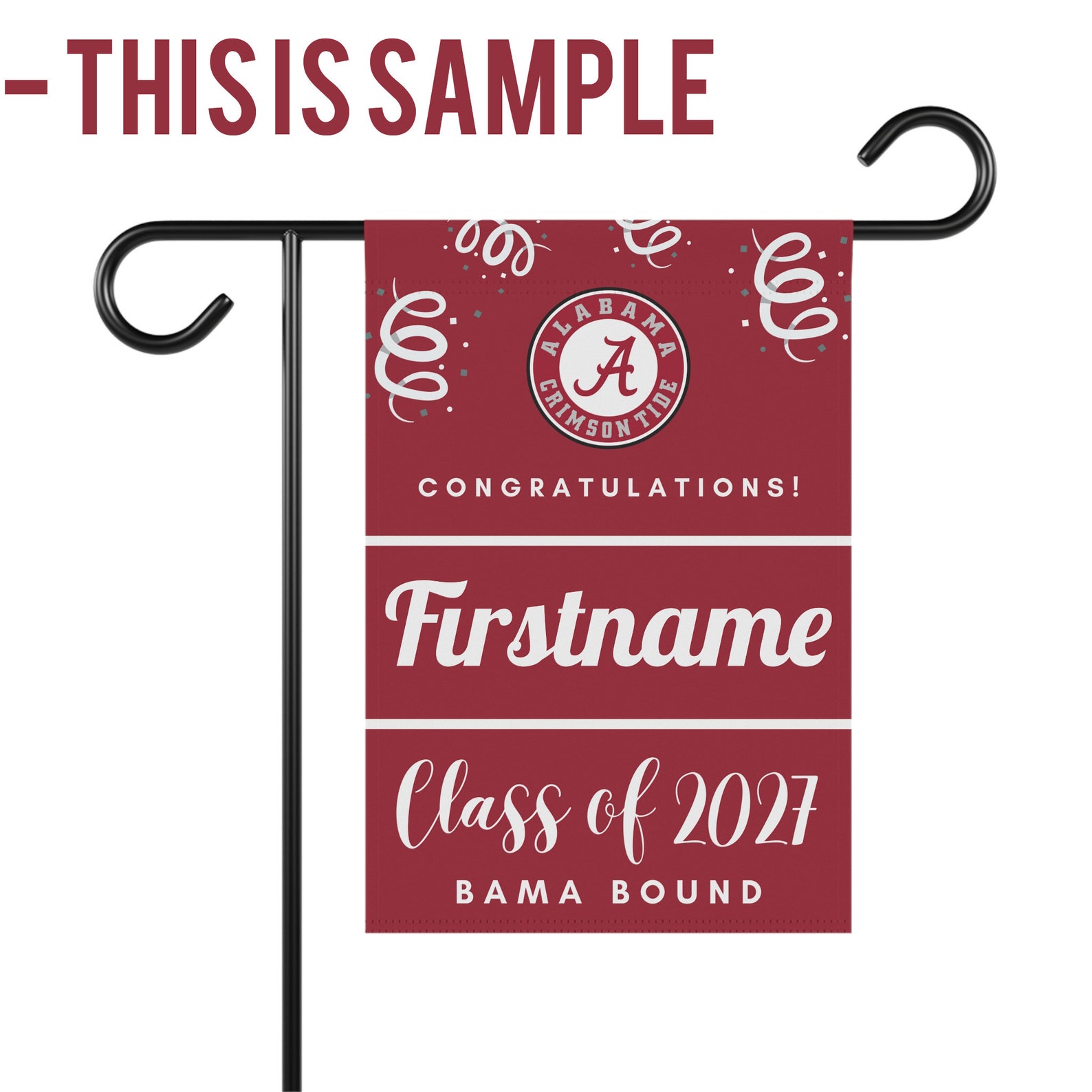 Custom College Bound Yard Flag, Custom College Sign, College Garden ...