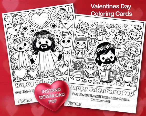 Dibujos Para Colorear De San Valentín Cristiano Tarjetas Para