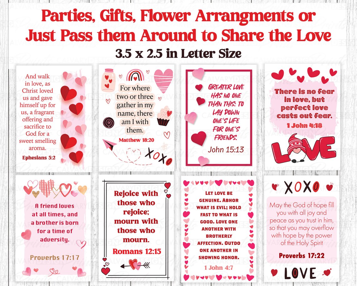 32 Valentine Love Scripture Cards | Christian Faith Bible Verse ...