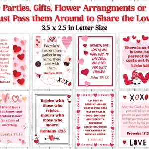 32 Love-themed Valentines Day Scripture Card Bundle 3.5x2.5, Printable ...