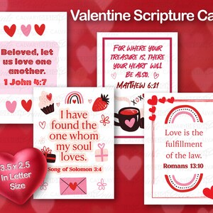 Christian Valentine Scripture Cards: Printable Bible Verses (PDF) - Etsy