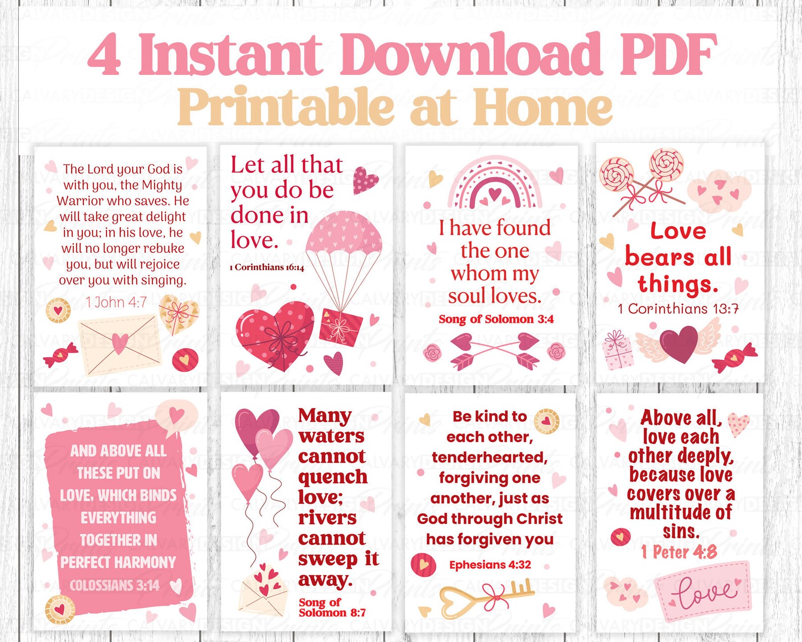 32 Valentine Love Scripture Cards | Christian Faith Bible Verse ...