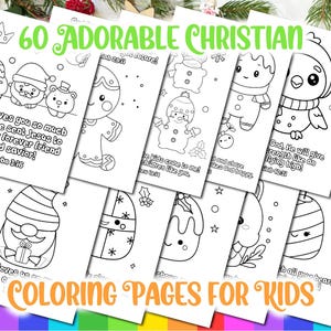 60 Christian Christmas Coloring Pages: Nativity & Bible Verses (digital ...