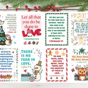 32 Christmas Scripture Card Bundle, Jesus, Love, Custom Hand Made ...