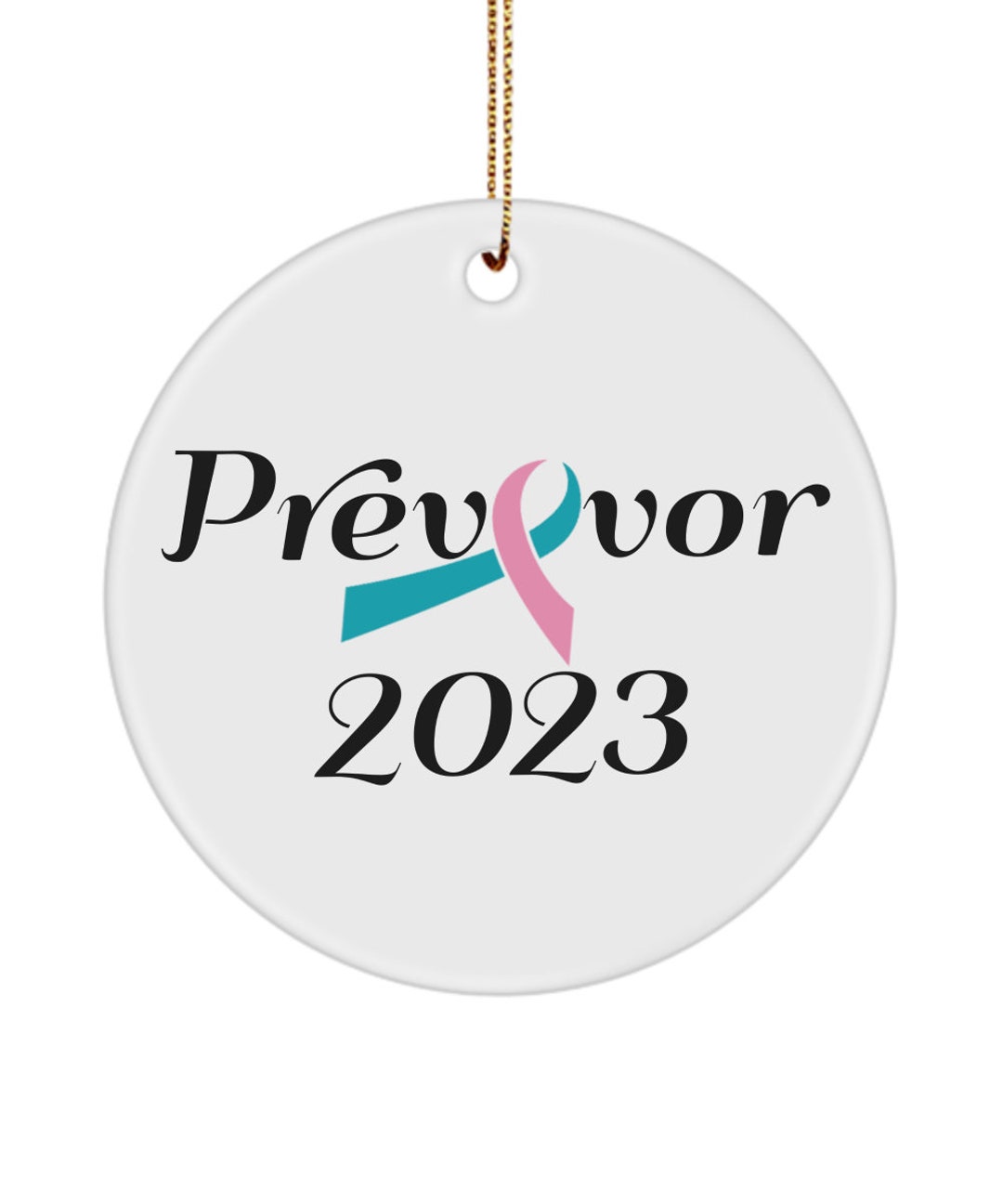 Previvor BRCA Ornament, Previvor Ribbon, BRCA Ribbon, Previvor Cancer ...
