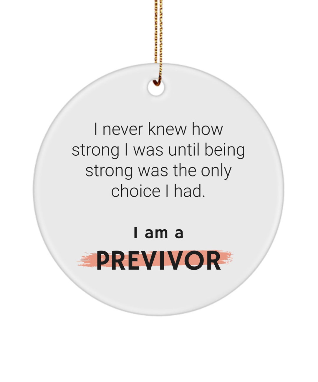 BRCA Previvor Ornament, Mastectomy Surgery Recovery Gift, Previvor ...