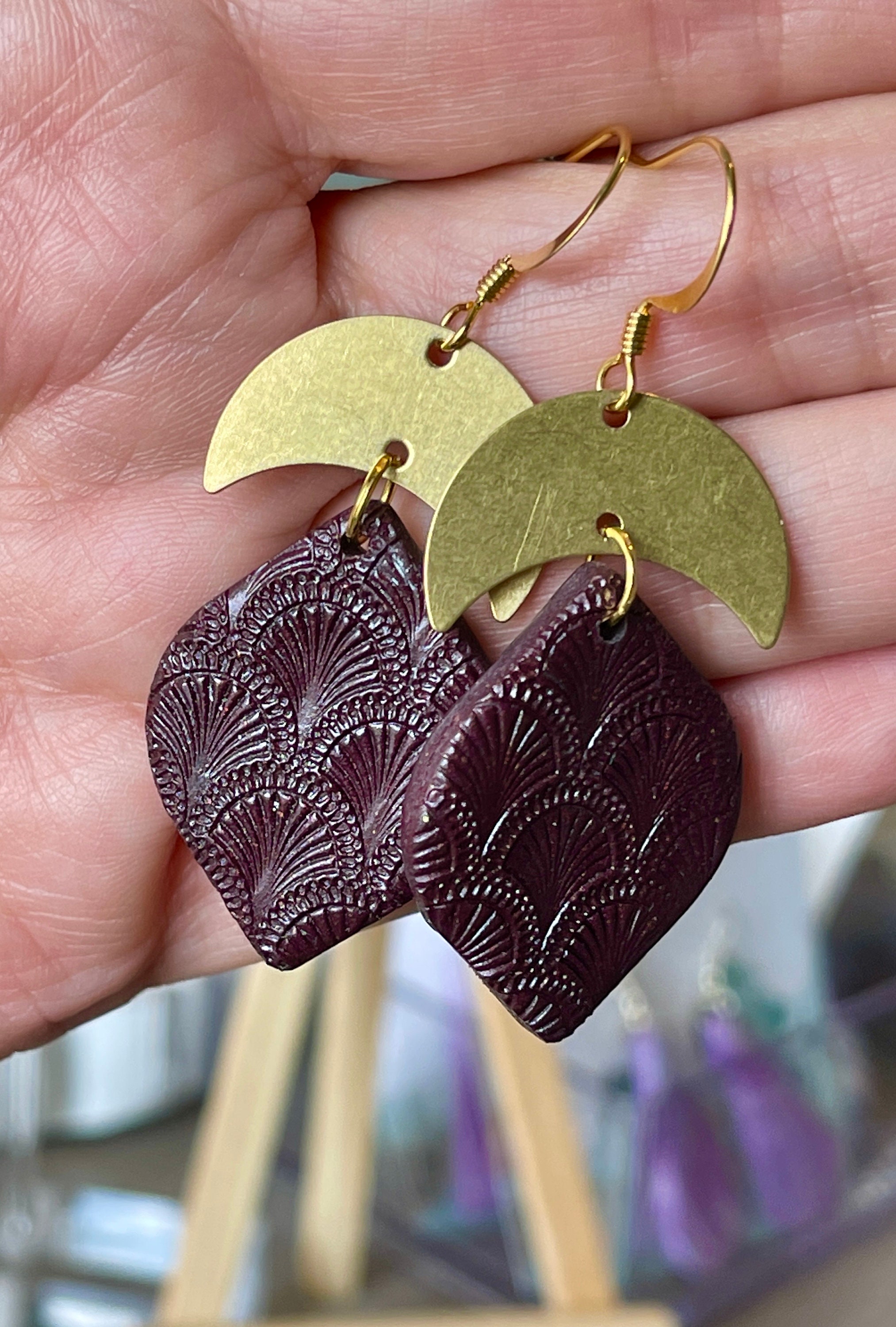 Polymer Clay Earringa/polymer Clay/handmade/bougie/clay Jewelry ...