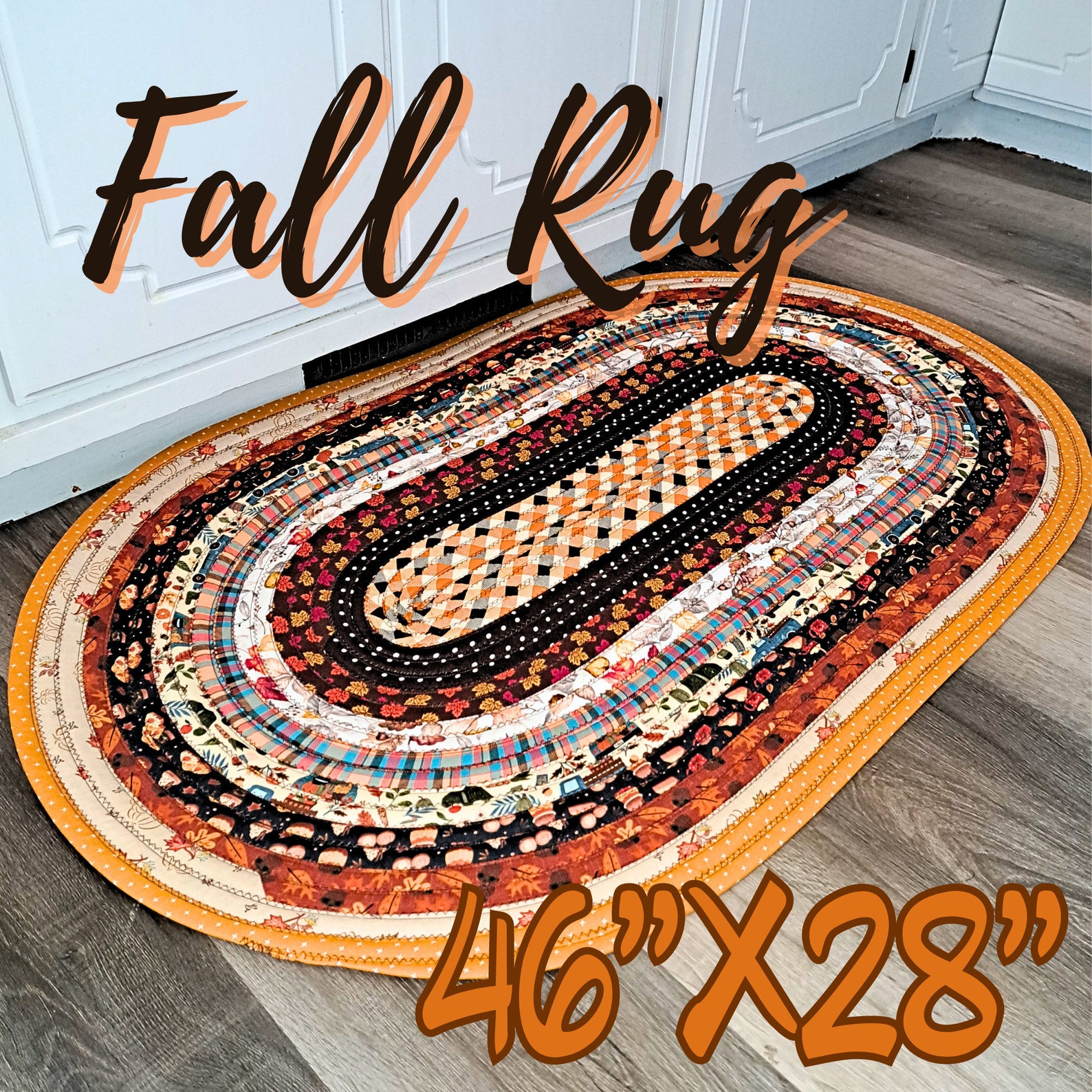 Fall Rug, Fall Jelly Roll Rug, Rug, Holiday Rug, Fall Decor, Kitchen ...