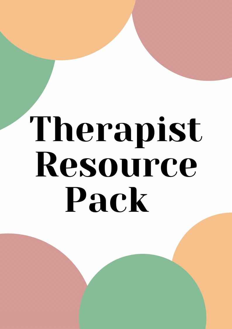 Therapist Resource Pack - Etsy
