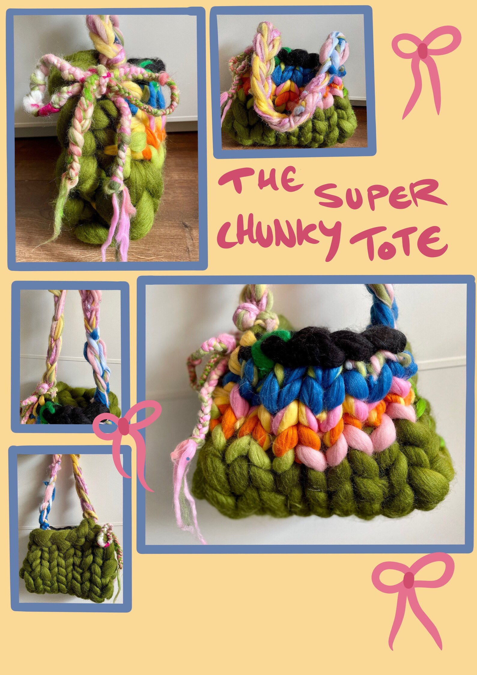 Jinx Super Chunky Tote Bag - Etsy