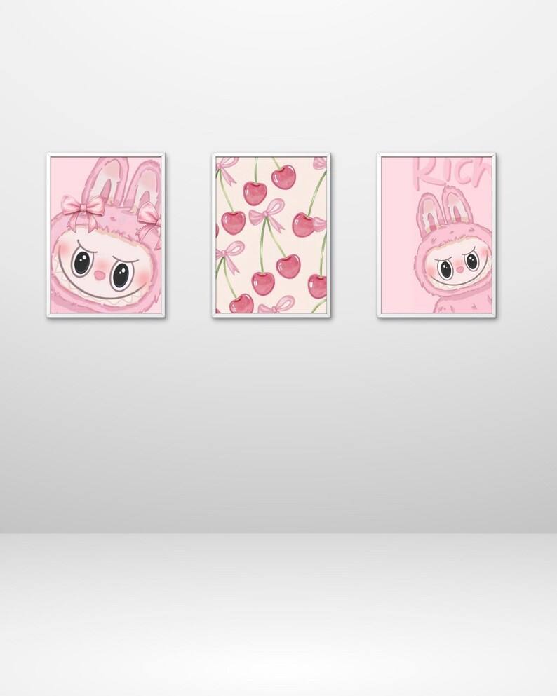 Labubu Wall Art Print | Digital Download Posters | Cute Fan Art for ...