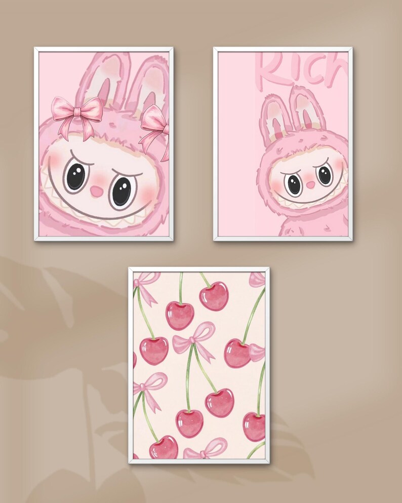 Labubu Wall Art Print | Digital Download Posters | Cute Fan Art for ...
