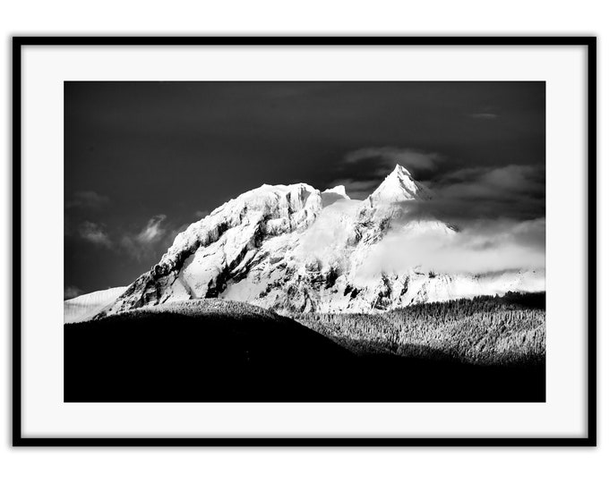 Sea to Sky Mountain Poster / Squamish to Whistler, BC / PNW Cascadia ...