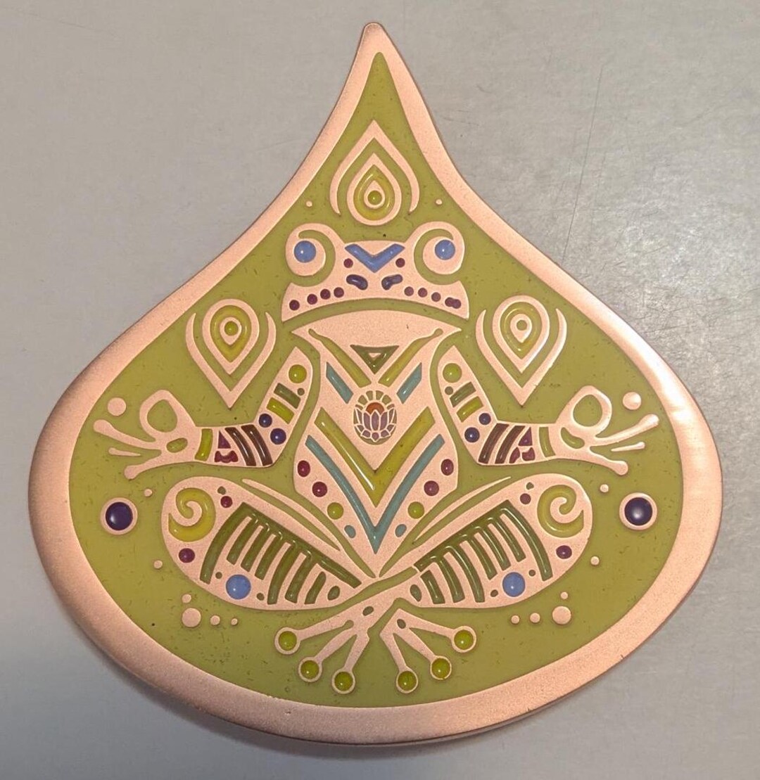 Zen Frog Copper Drop - Enamel Badge - 3 Inch Xx/25 UV Glow - Etsy