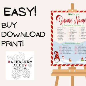 Gnome Name Party Game for Kids and Adults - Etsy