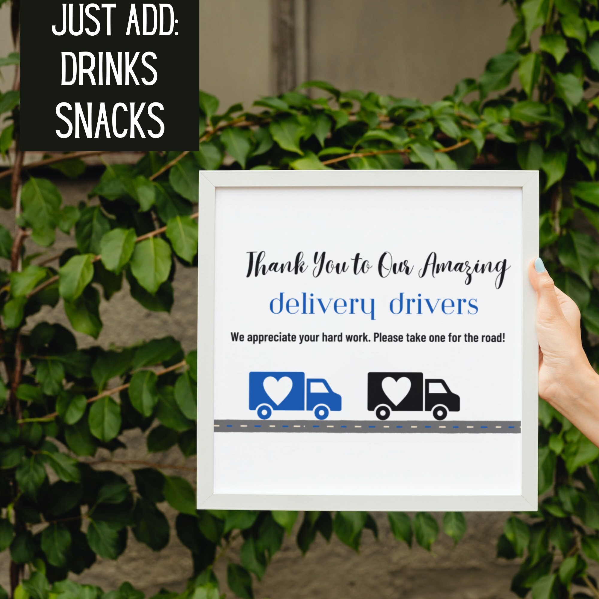 Delivery Driver Thank You Sign Printable Instant Download - Etsy