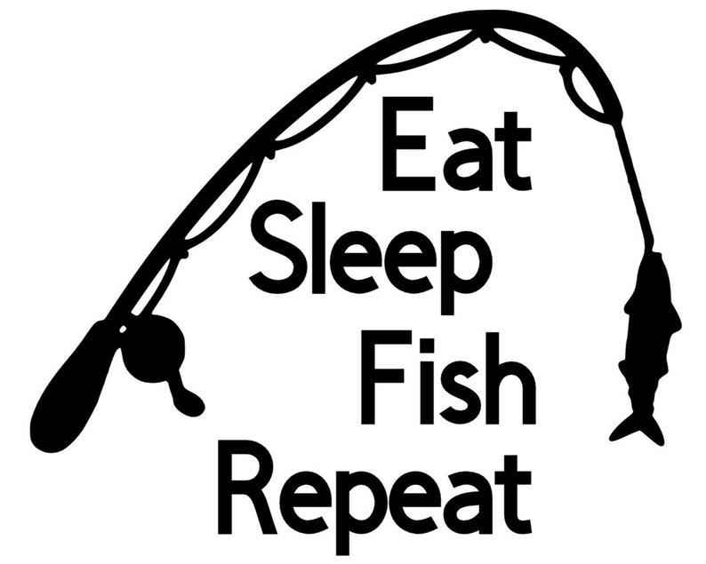Fishing Window Decal Eat Sleep Fish Repeat - Etsy