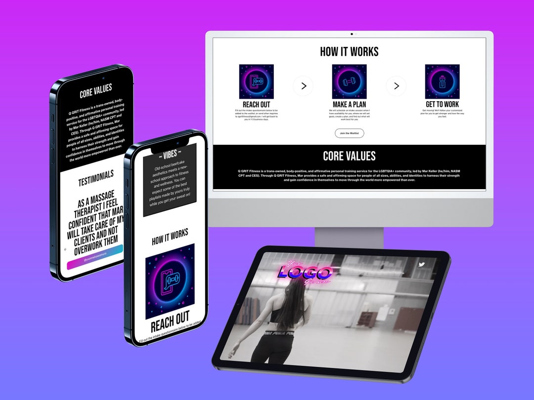 Squarespace Template Retro 80's Website Template Fast - Etsy