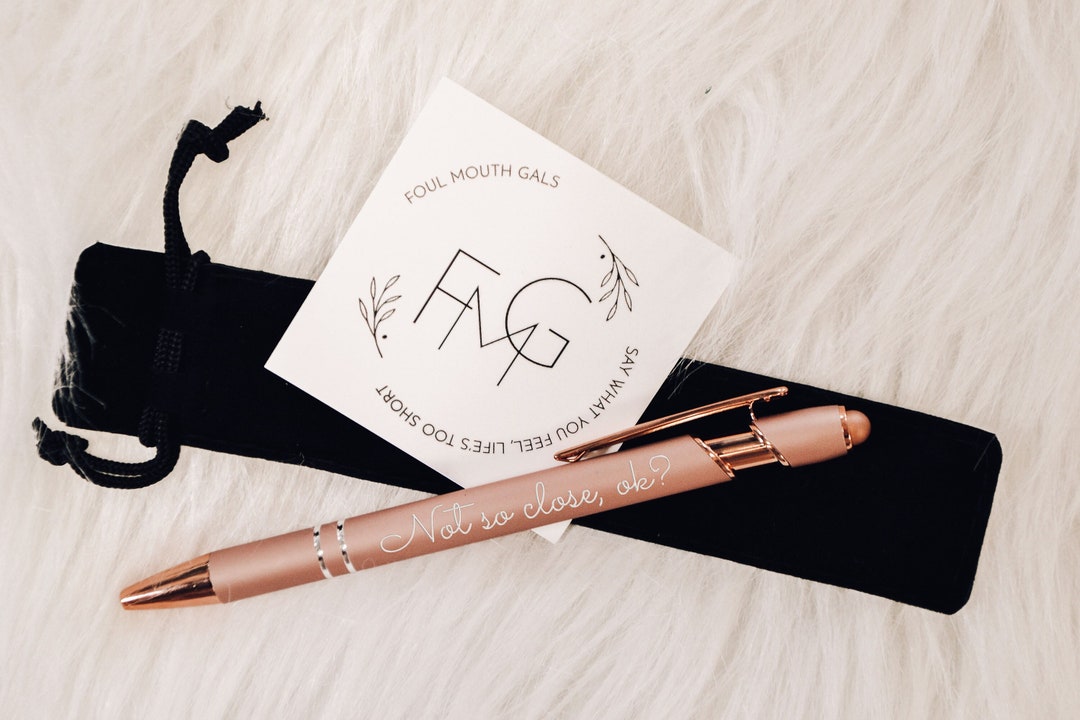 Not so Close, Ok, Funny Gifts for Best Friend, Pen With Sayings ...