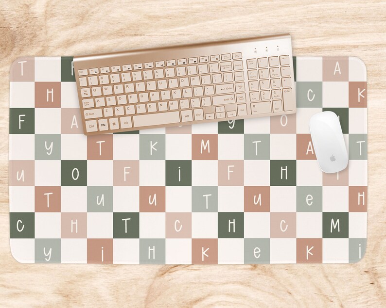 Checkered Desk Mat, Fck It This That Them, Funny Mouse Pad, Desk ...