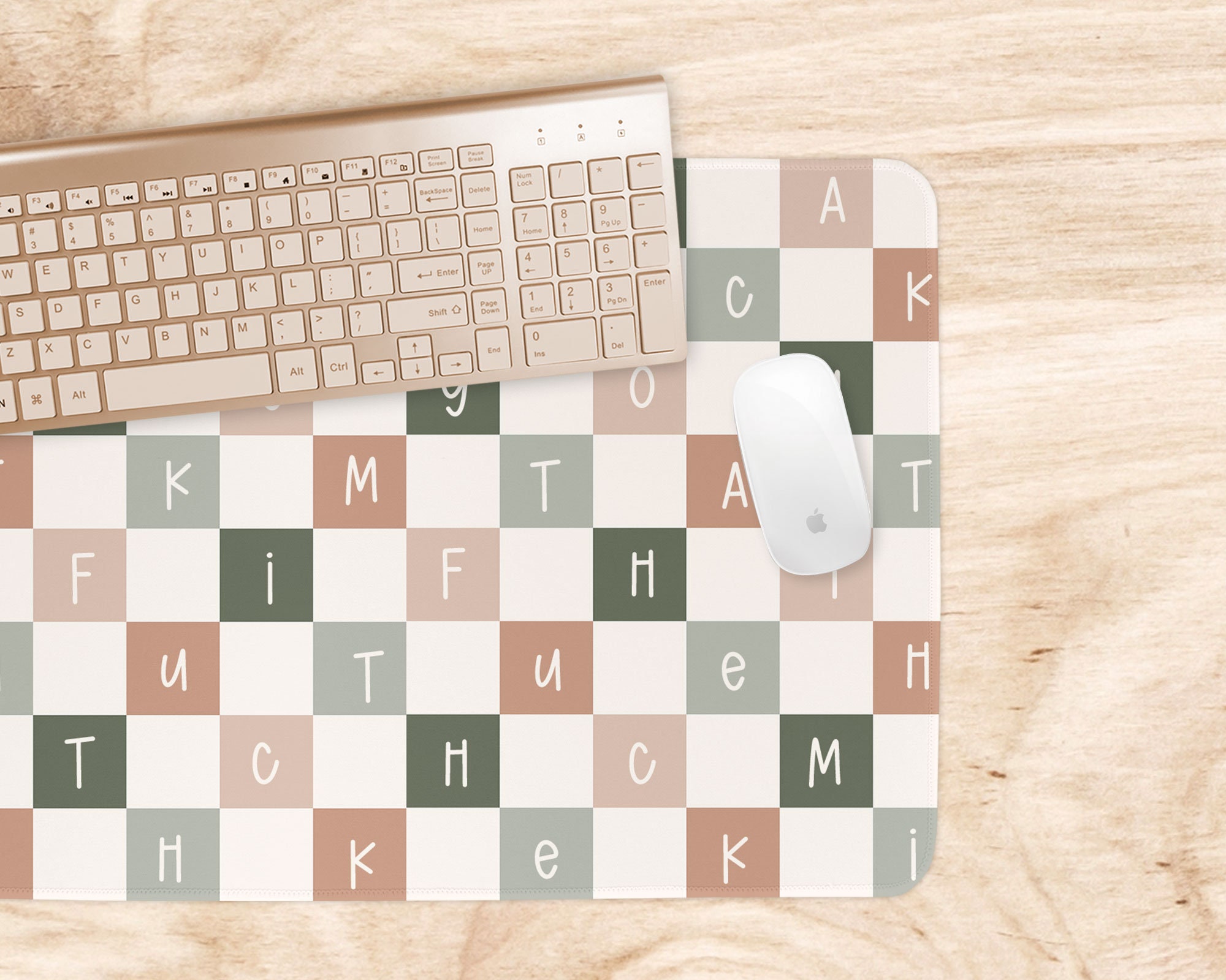 Checkered Desk Mat, Fck It This That Them, Funny Mouse Pad, Desk ...