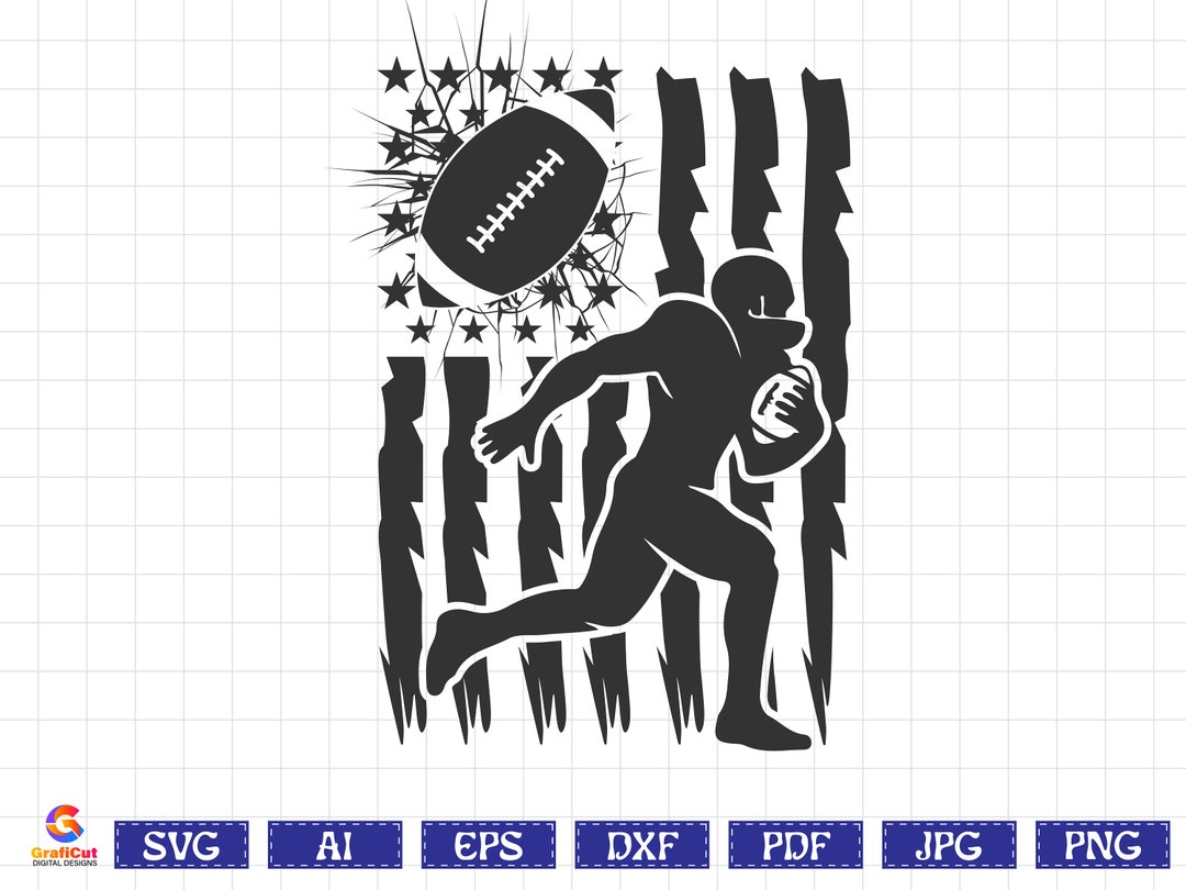 Football Player Svg, Football Name, Football Team Svg, Half Player Svg ...