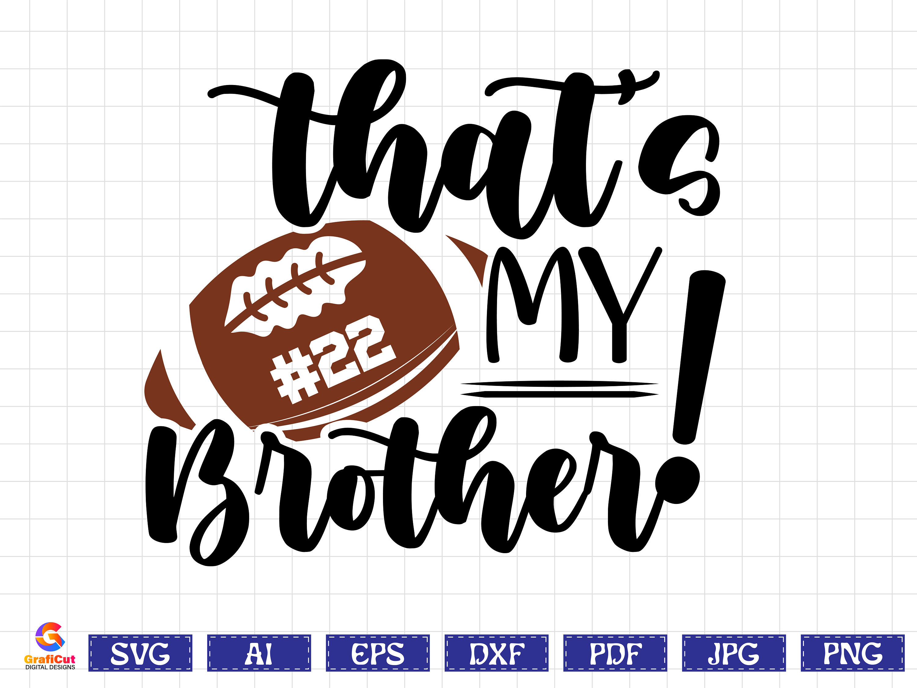 That's My Brother Svg American Football Svg Football - Etsy