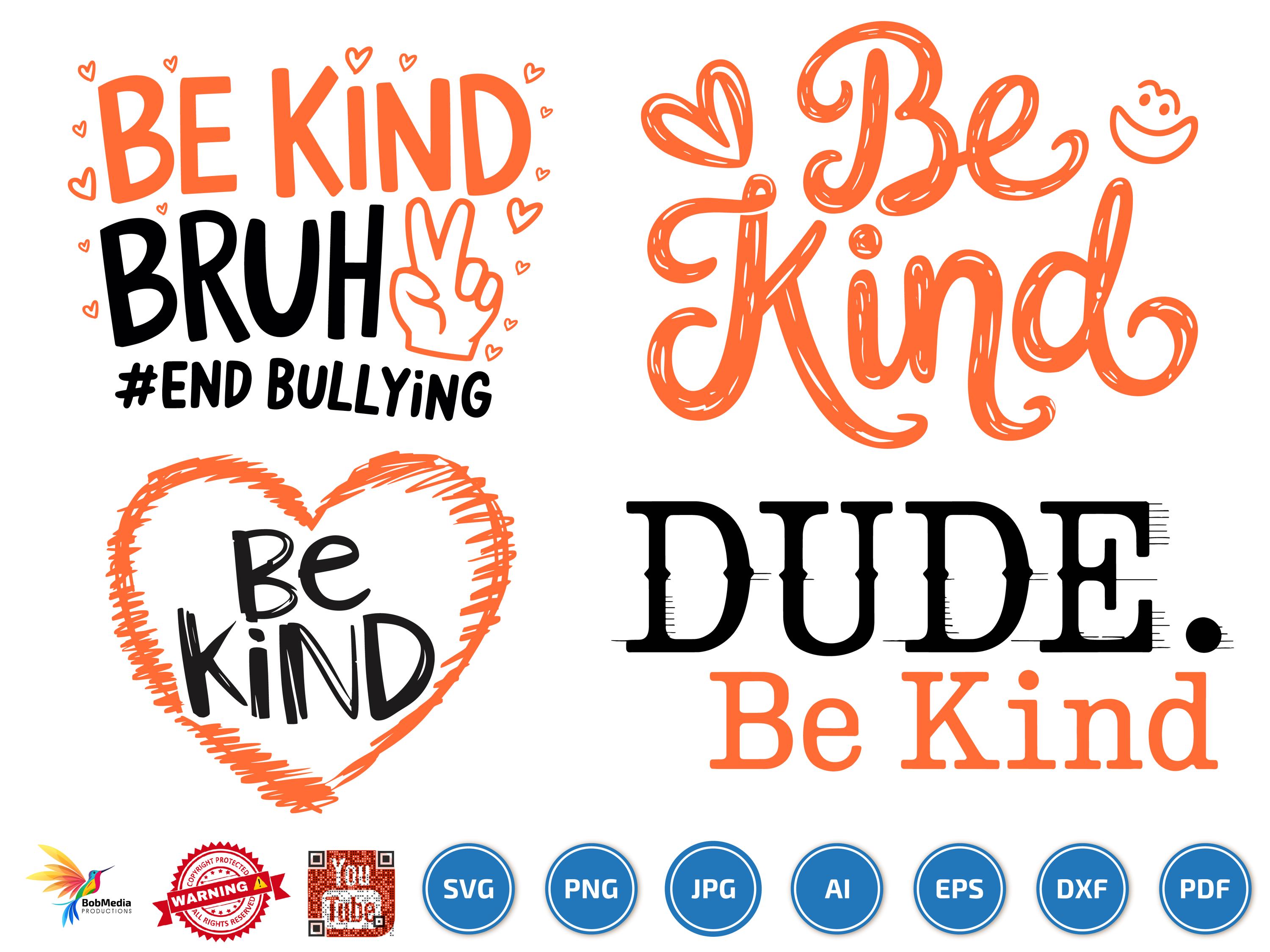Anti Bullying Svg Png Bundle, Unity Day, Choose Kindness End Bullying ...