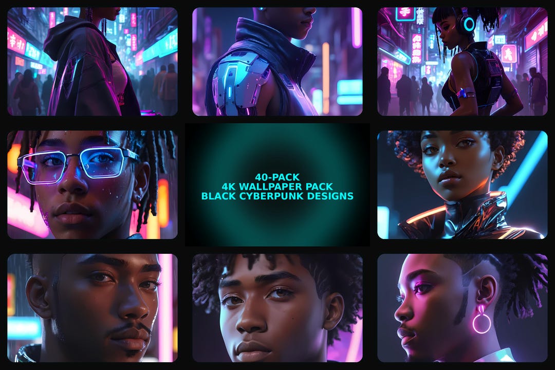 40-pack | Ultra-hd Cyberpunk Wallpapers | Hyperreal Portraits by HDI ...