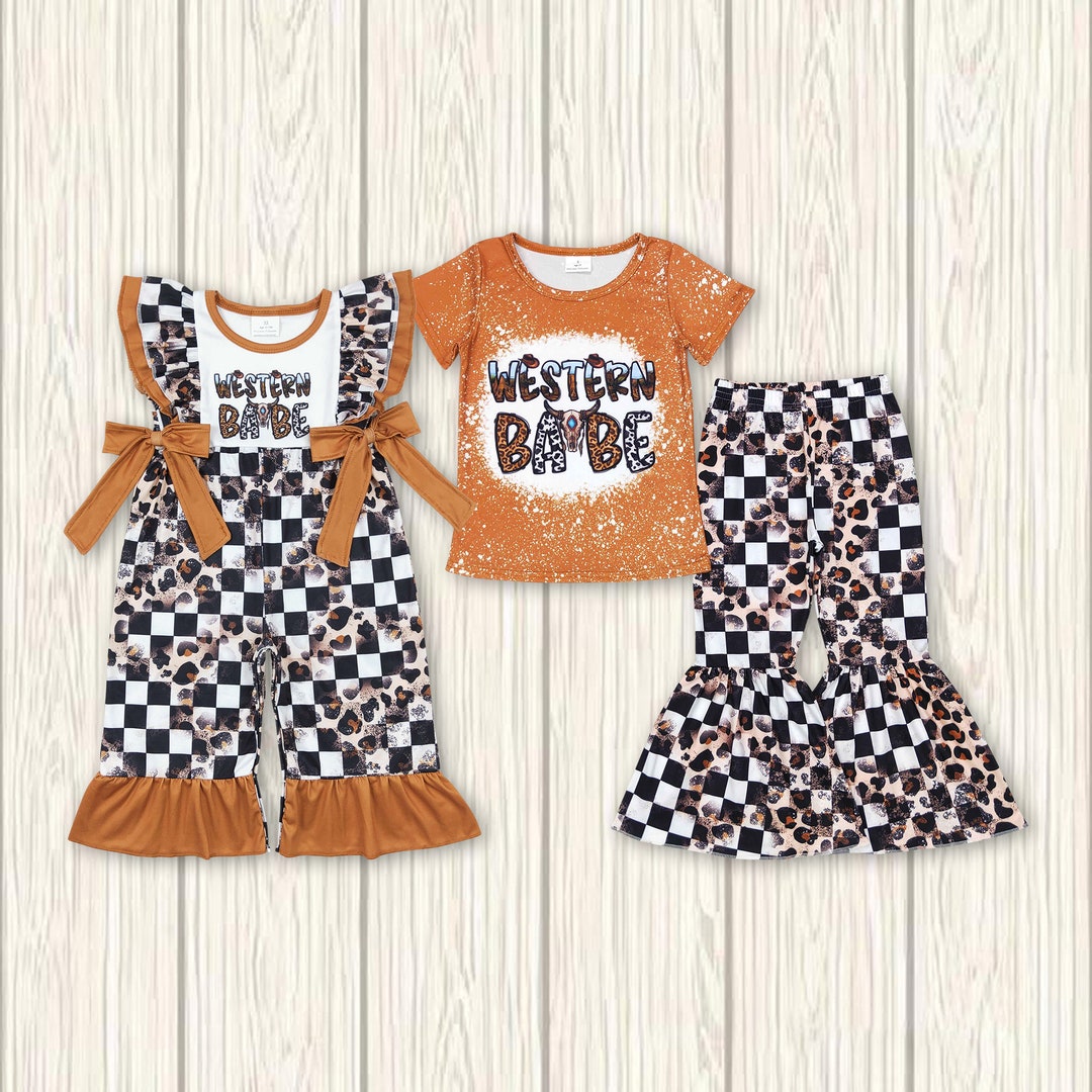 Western Babe Matching Outfit,toddle Girls Western Romper,kids Western ...