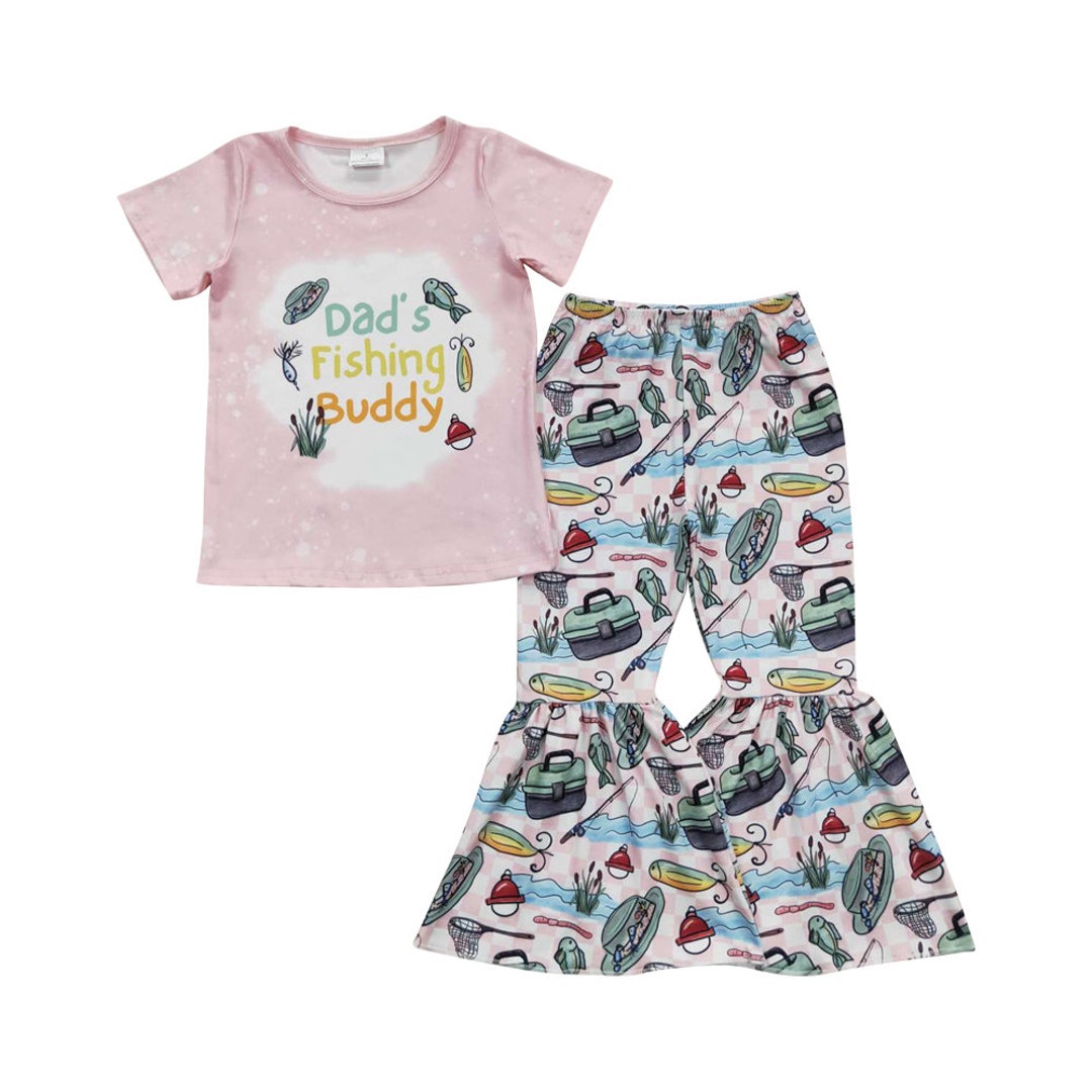 Daddys Fishing Buddy Outfit, Baby Girls Outfit, Girls Fishing Clothes ...