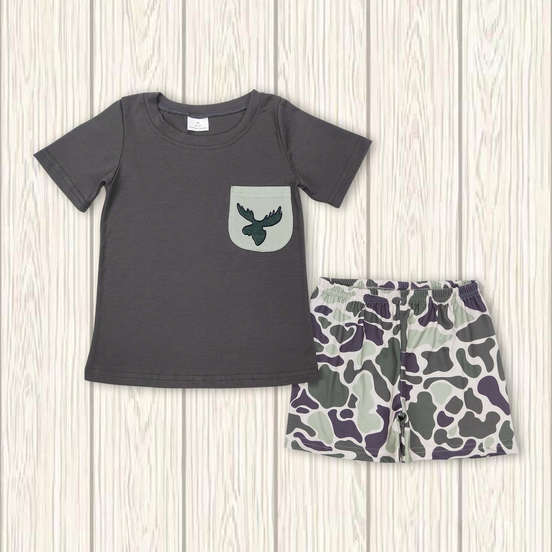 Kids Hunting Outfit,baby Boy Reindeer Outfit,camo Hunting Gift.boy ...