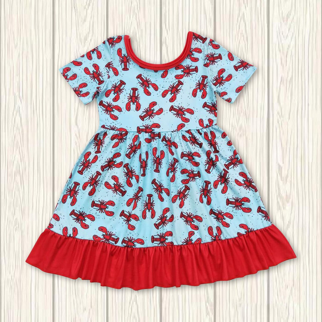 Crawfish Dress,toddle Girls Crawfish Dress,boiled Crawfish Dress,baby ...