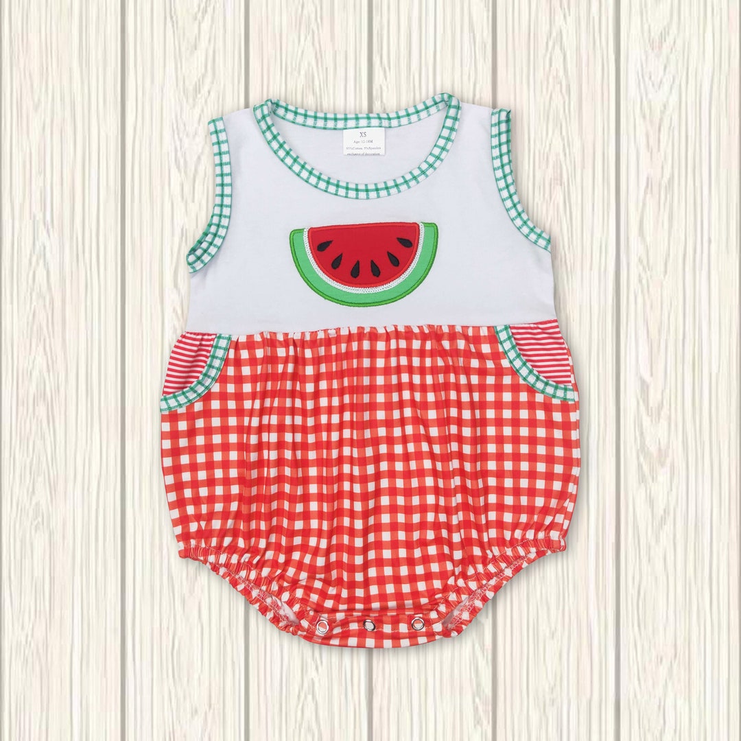 Baby Boy Romperboy Watermelon Rompertoddle Boy Fruit - Etsy