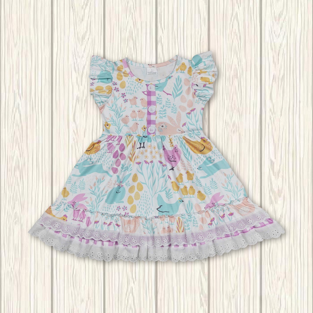 Toddle Girls Easter Dress,easter Floral Dress,easter Bunny Dress,easter ...