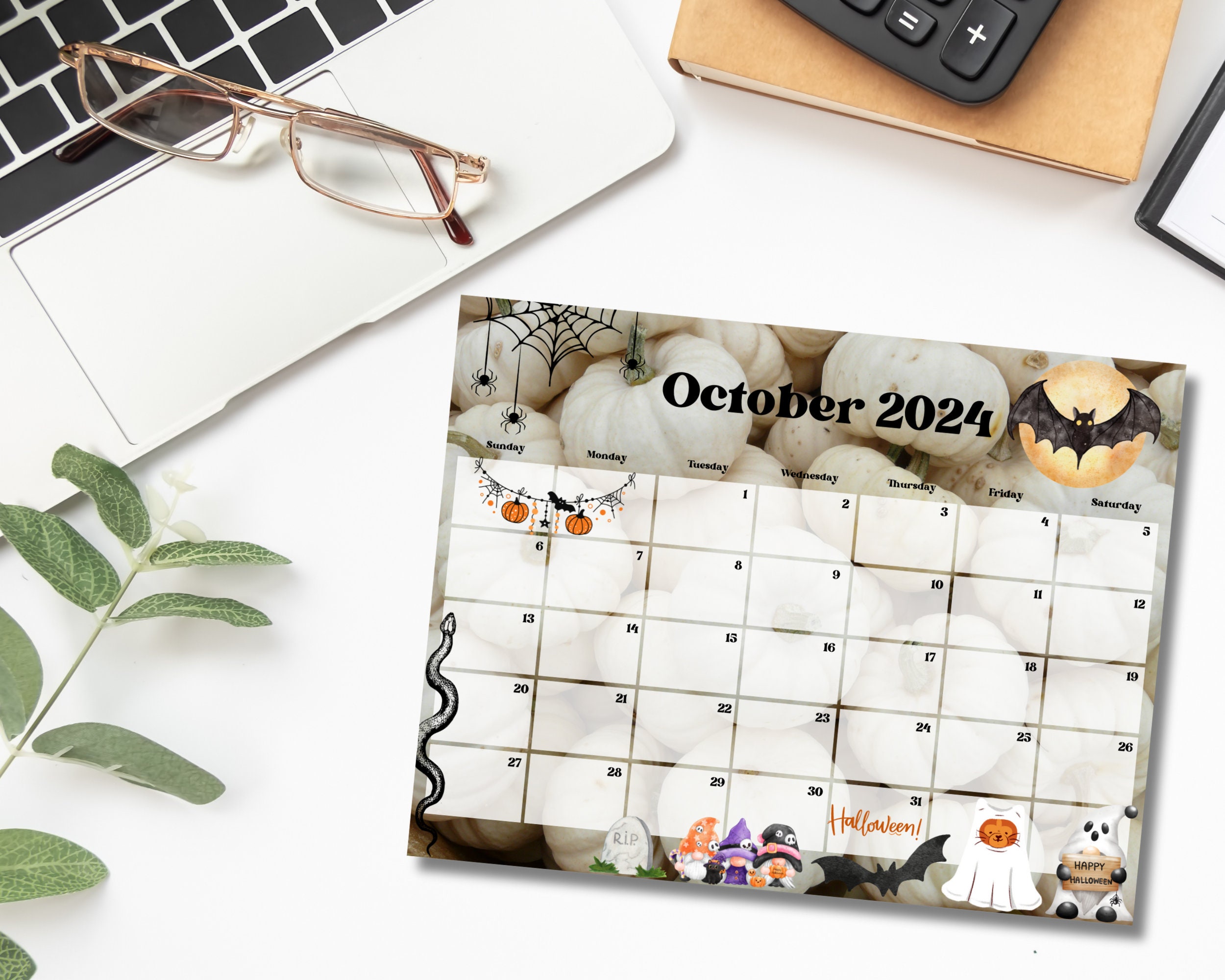 12 Month Calendar, Editable Template, Fillable, Digital Calendar, 2024 ...