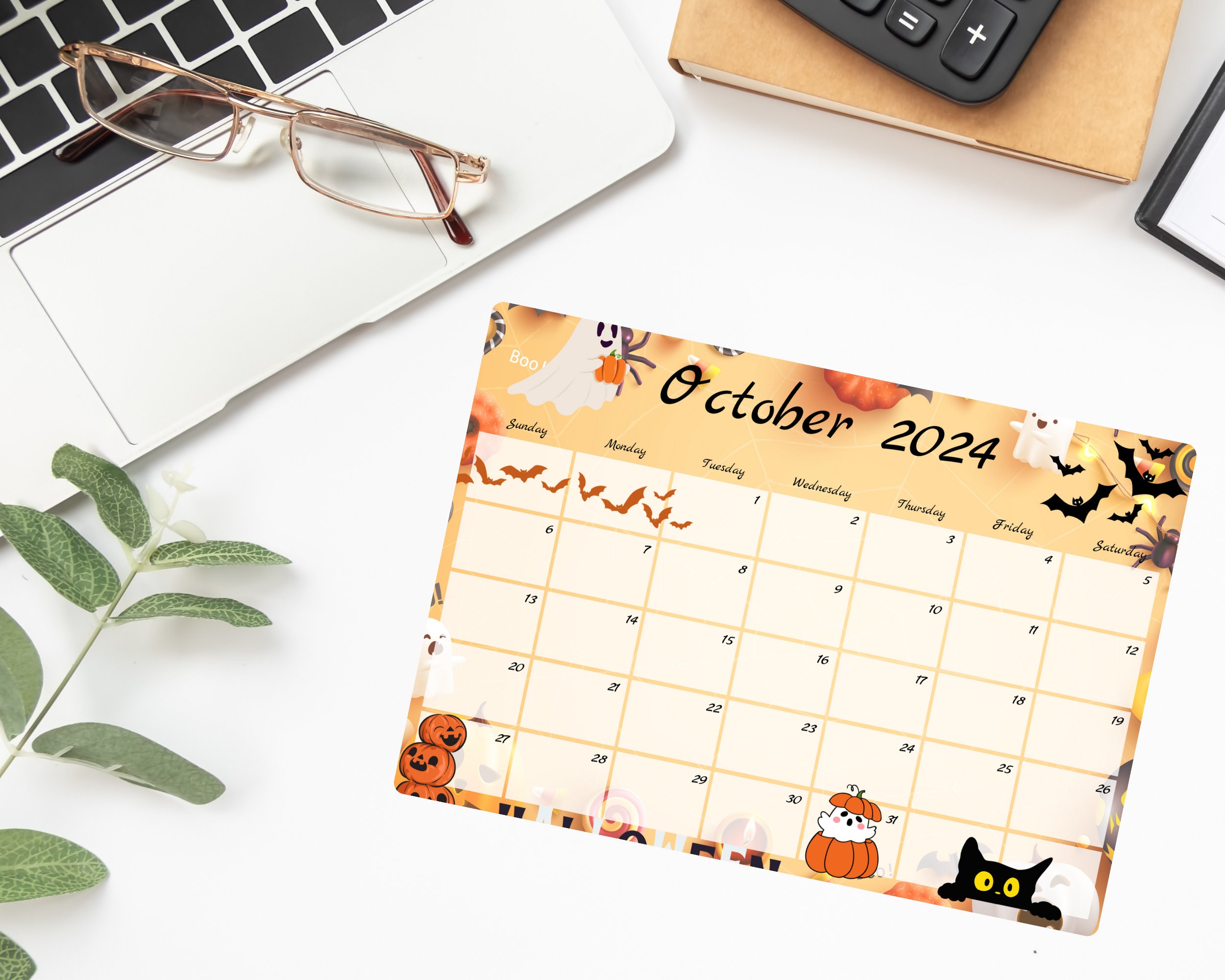 12 Month Calendar, Editable Template, Fillable, Digital Calendar, 2024 ...