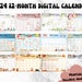 12 Month Calendar Editable Template Fillable Digital - Etsy