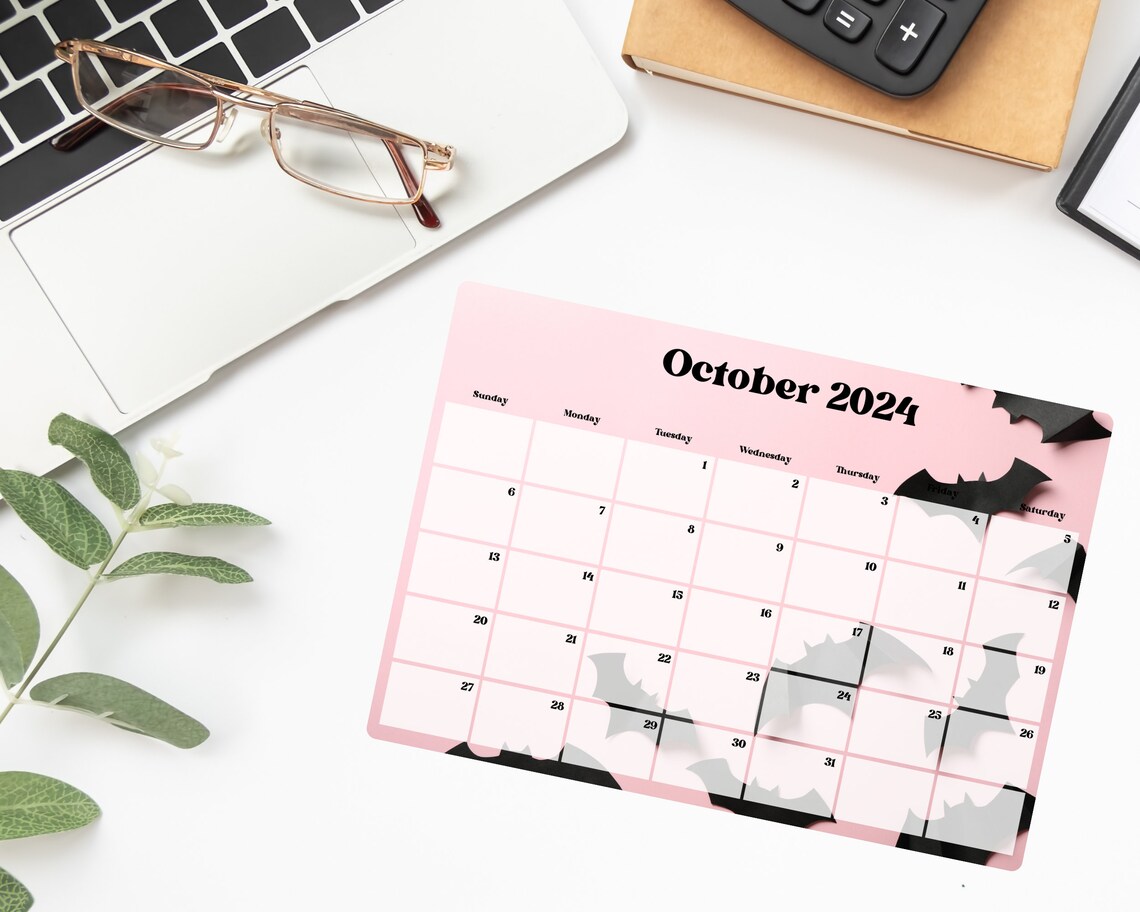 12 Month Calendar, Pink, Editable Template, Fillable, Digital Calendar ...