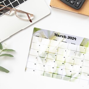 12 Month Calendar, Editable Template, Fillable, Digital Calendar, 2024 ...