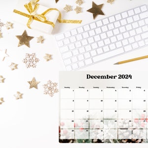 12 Month Calendar, Editable Template, Fillable, Digital Calendar, 2024 ...