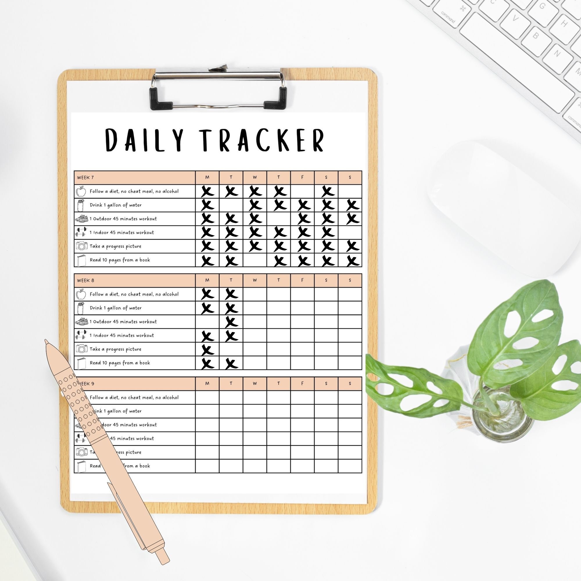 75 Hard Challenge Tracker, 75 Hard Challenge, Fitness Planner, Fitness ...