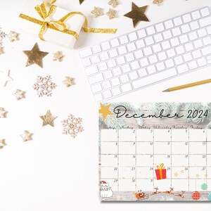 12 Month Calendar, Editable Template, Fillable, Digital Calendar, 2024 ...