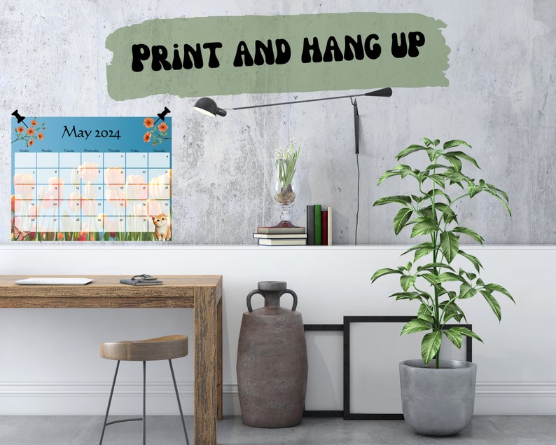 12 Month Calendar, Editable Template, Fillable, Digital Calendar, 2024 ...