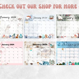 12 Month Calendar, Pink, Editable Template, Fillable, Digital Calendar ...