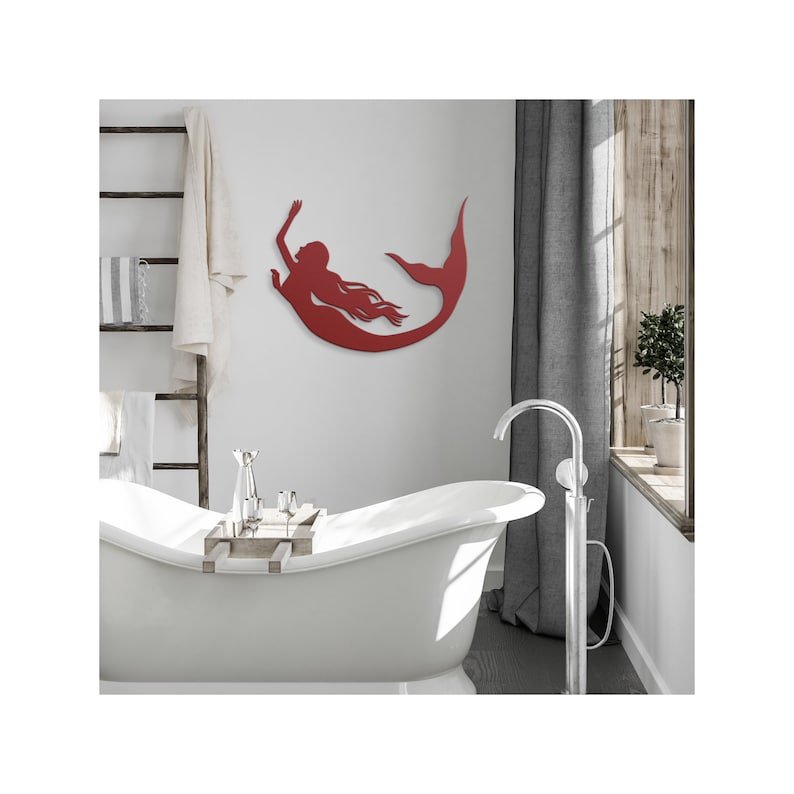 Mermaid Metal Sign, Mermaid Metal Wall Art, Girls Room Metal Sign, Kids ...